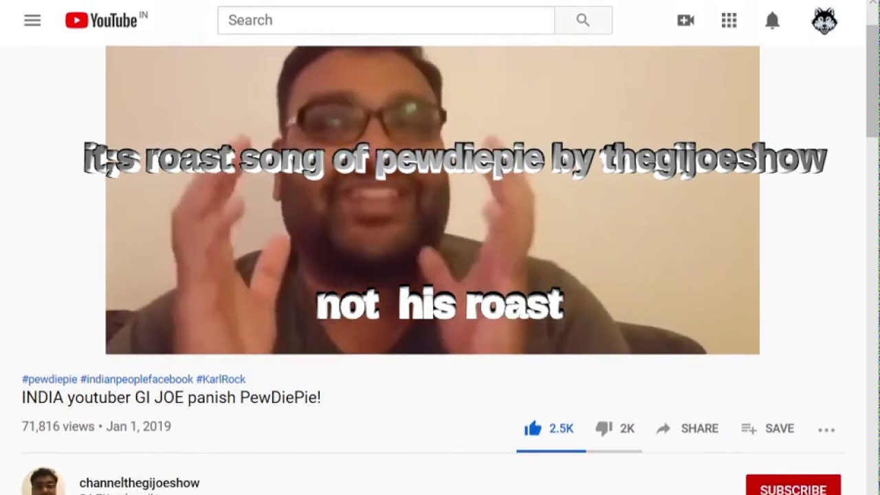 PEWDIEPIE ROAST SONG BY AJIOSHOW [GOD OF ENGLISHS] - YouTube