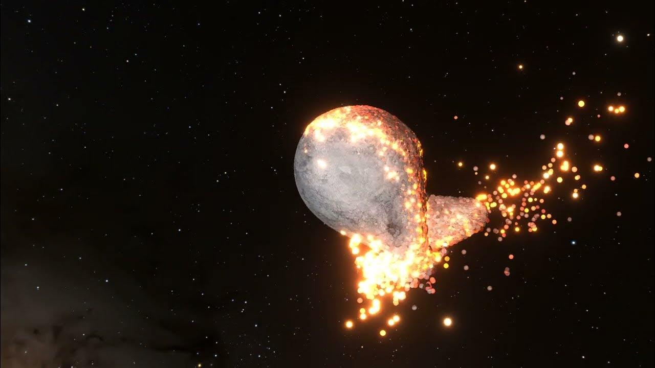 2 Planetesimals Collide - Space Sim - YouTube