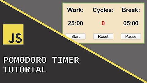Javascript - Pomodoro clock - YouTube