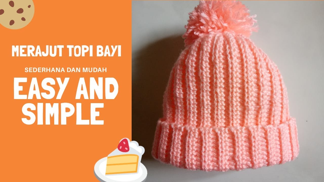 Tutorial merajut topi bayi ||cara merajut topi bayi mudah dan murah ...