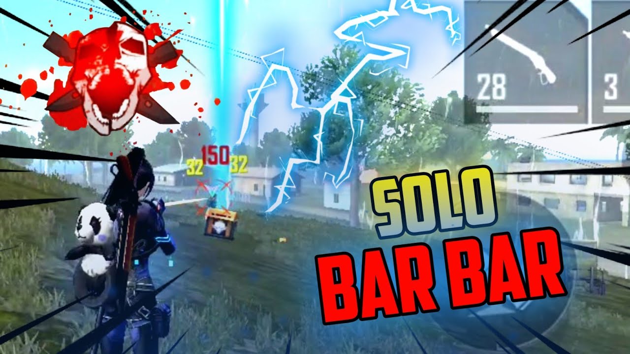 SOLO BAR BAR | FREE FIRE BATTLEGROUND - YouTube