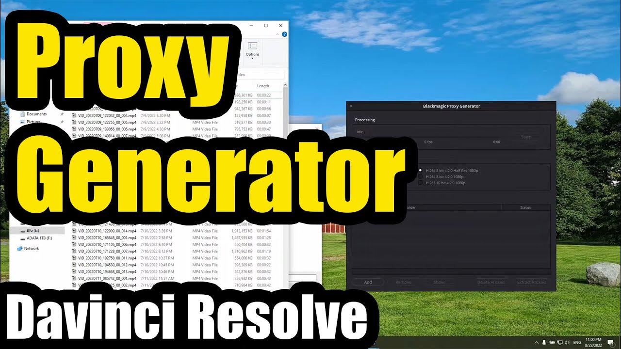 How To Use Blackmagic Proxy Generator Davinci Resolve 18 Offline Relink Proxy Media Youtube