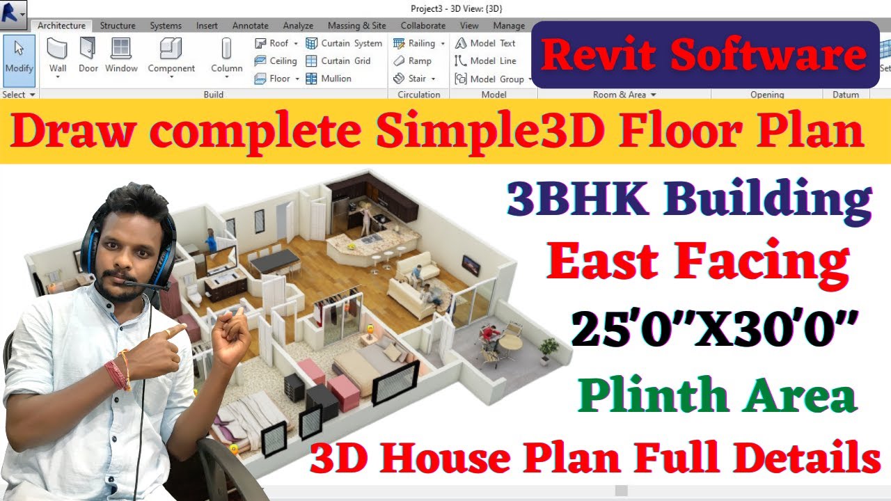 Make Complete 3D floor plan in Revit software | floor plan | civil ...