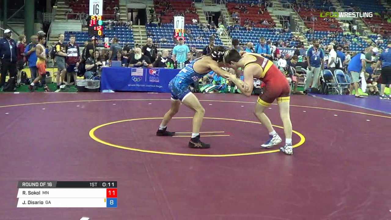 Cadet FS 120 Round of 16 - Ryan Sokol (MN) vs. Jackson Disario (GA ...