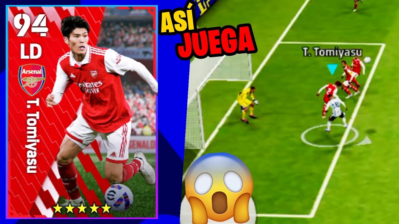 Así juega Tomiyasu del Arsenal en efootball mobile - YouTube