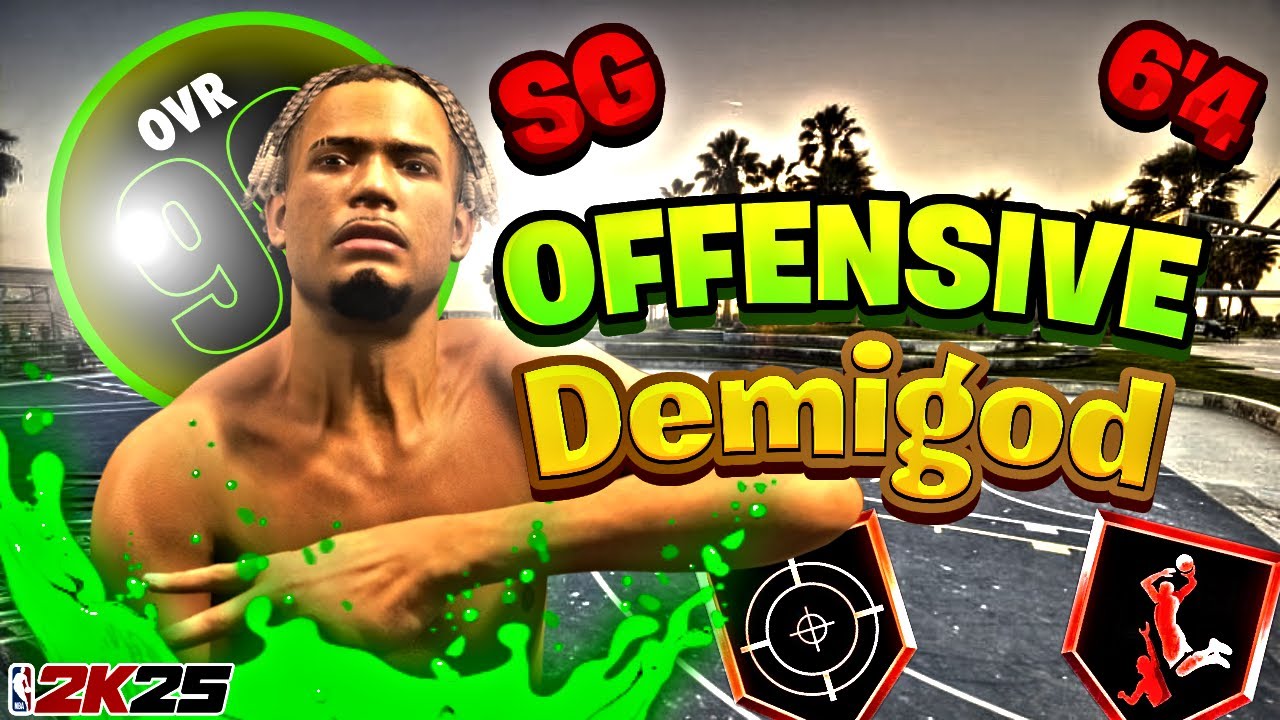The Most INSANE Offensive Demigod Build in 2K25! 90 3pt-93 Driving Dunk ...