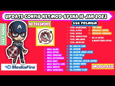 Update config NetMod Syena terbaru all operator, fast konek, unlock ssh, ssh premium. #axisgame ...