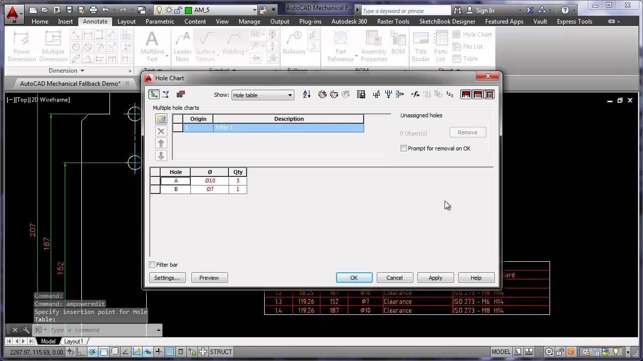 AutoCAD Mechanical 2014 Hole Charts YouTube autocad-mechanical-2014-hole-charts-youtube