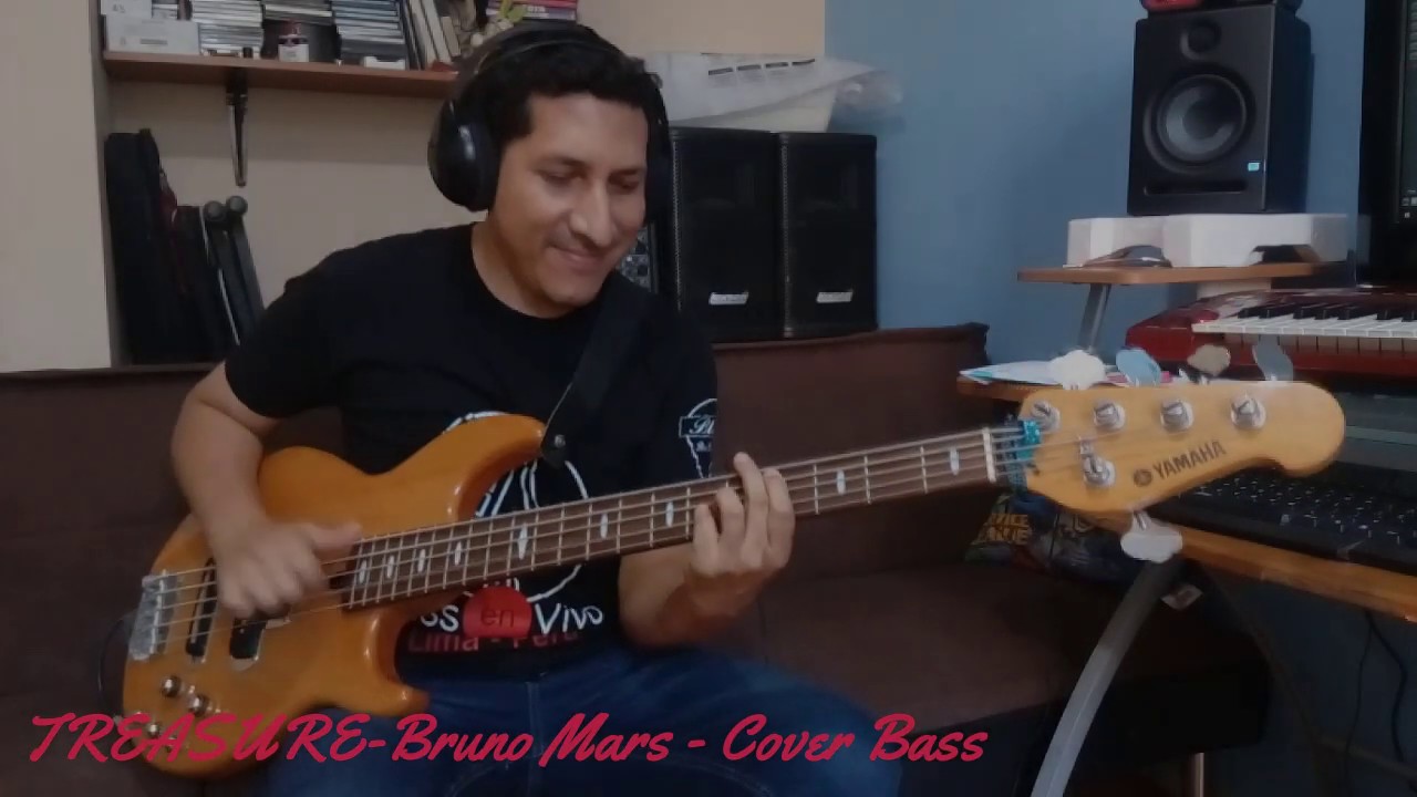 Bruno Mars - Treasure - Cover bass - YouTube
