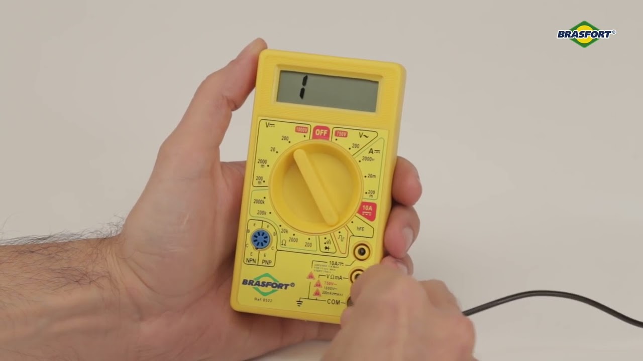 Multímetro Digital Brasfort 8522 Conheça as funções e como usar - YouTube