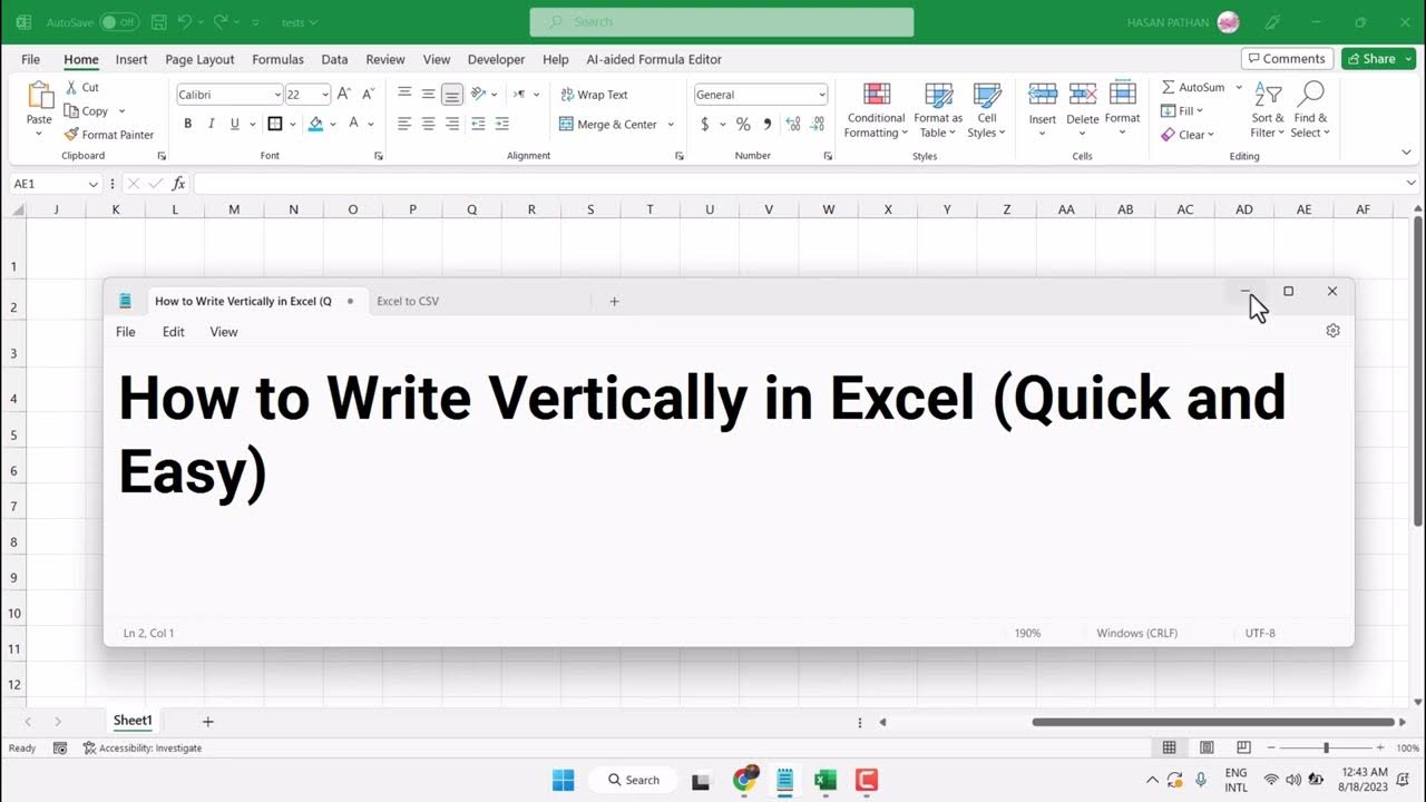 How To Write Vertically In Excel The Simplest Way YouTube how-to-write-vertically-in-excel-the-simplest-way-youtube