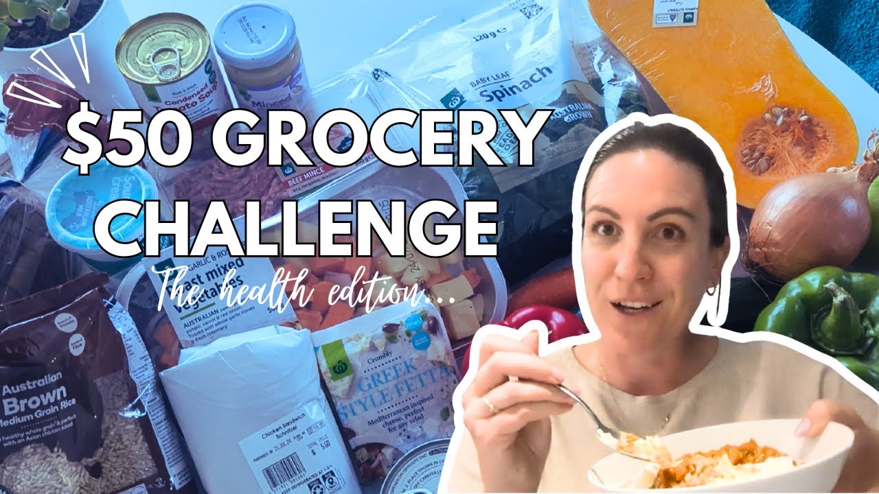 $50 Grocery Challenge | Healthy Meals for a Week on a Budget! - YouTube