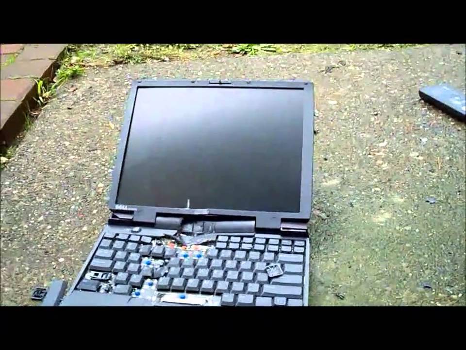 Dell Laptop Destruction - YouTube