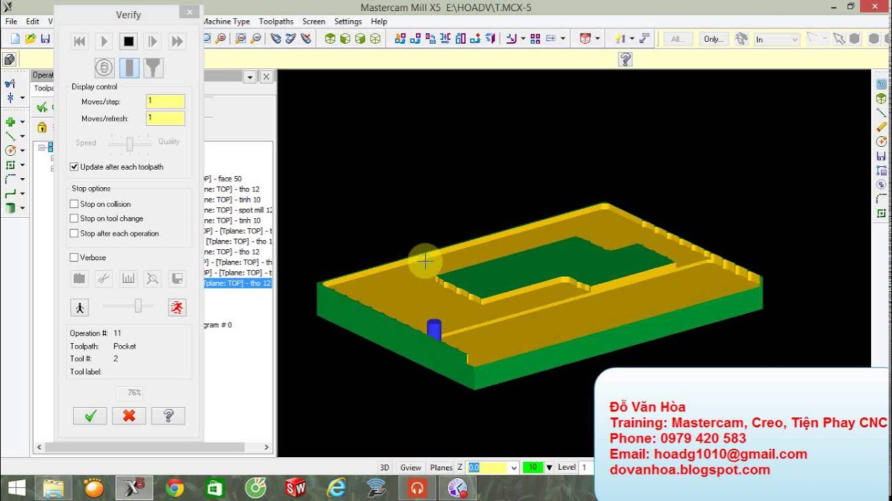 Học Mastercam Pocket Facing - YouTube