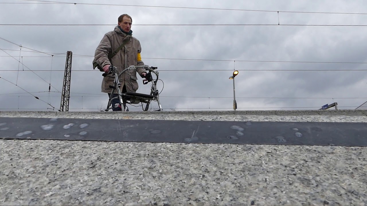 Walking frame for blind people - YouTube