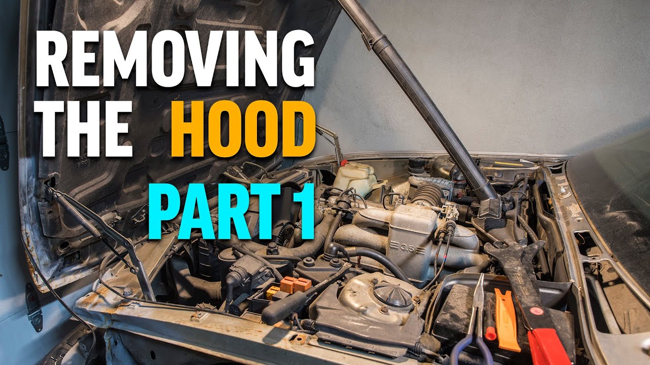 BMW E32 E34 E30 Hood Removal ( DIY ) | Part 1 - YouTube