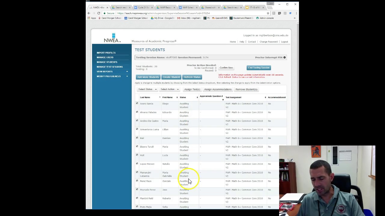 MAP Test Proctor Tutorial - YouTube