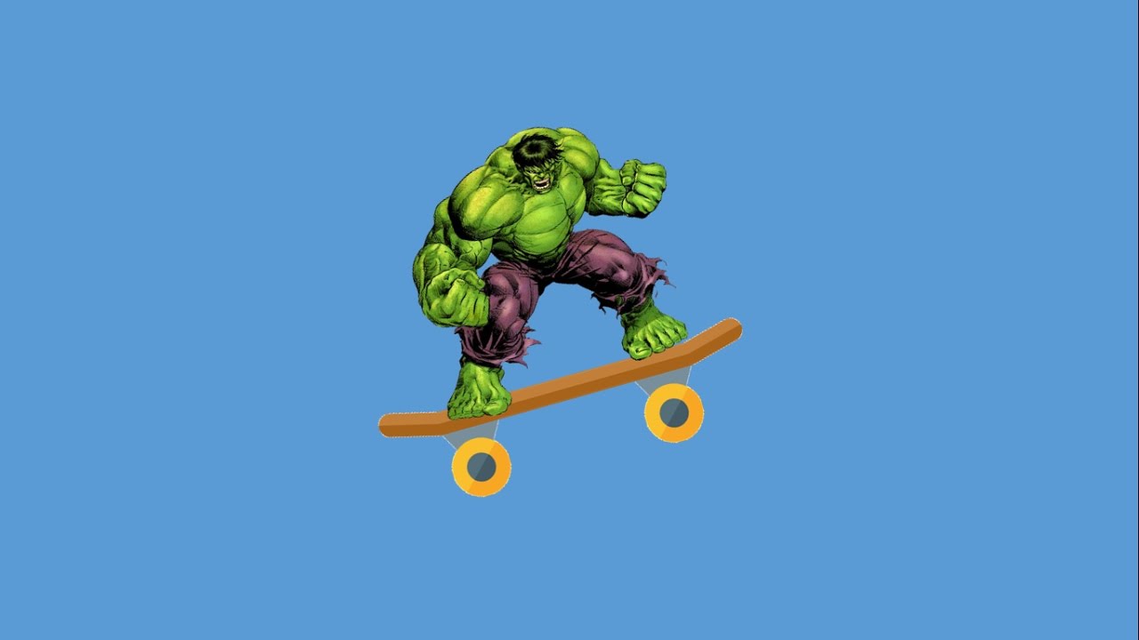 Hulk Superhero for Kids Playing Skateboard | Finger Family Song | KM ...