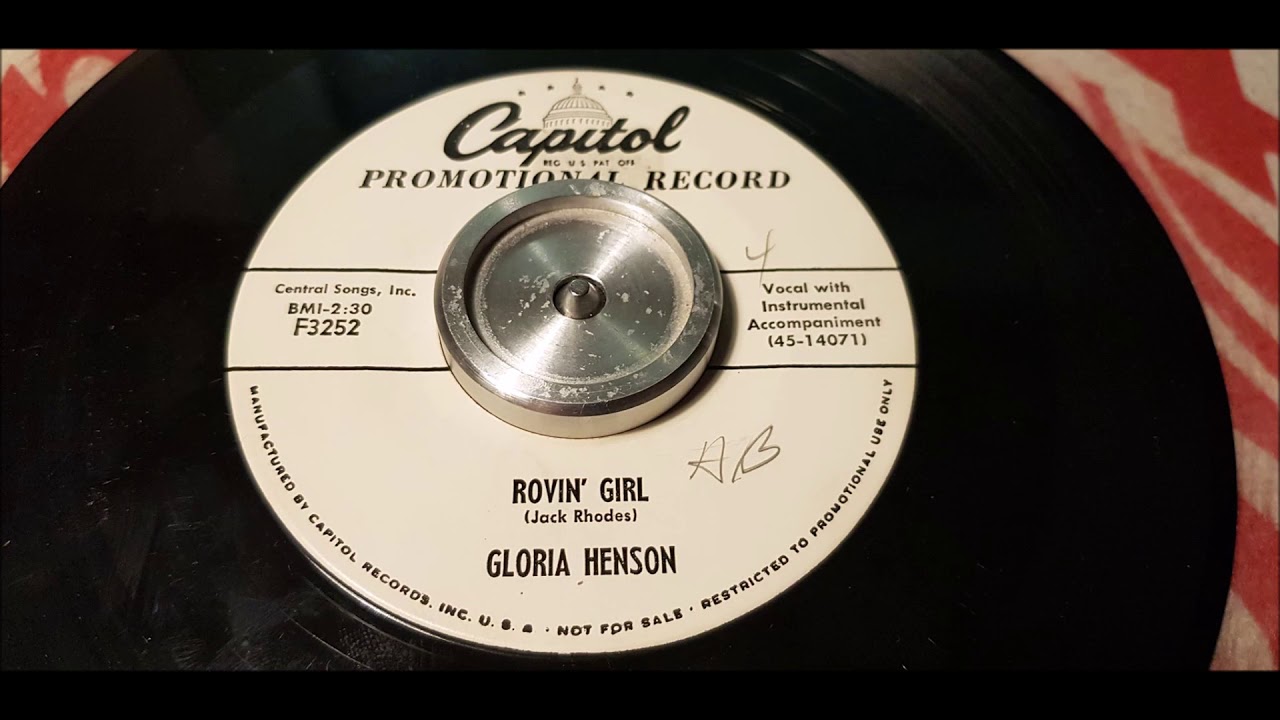 Gloria Henson - Rovin' Girl - 1955 Hillbilly - Capitol F3252 - YouTube