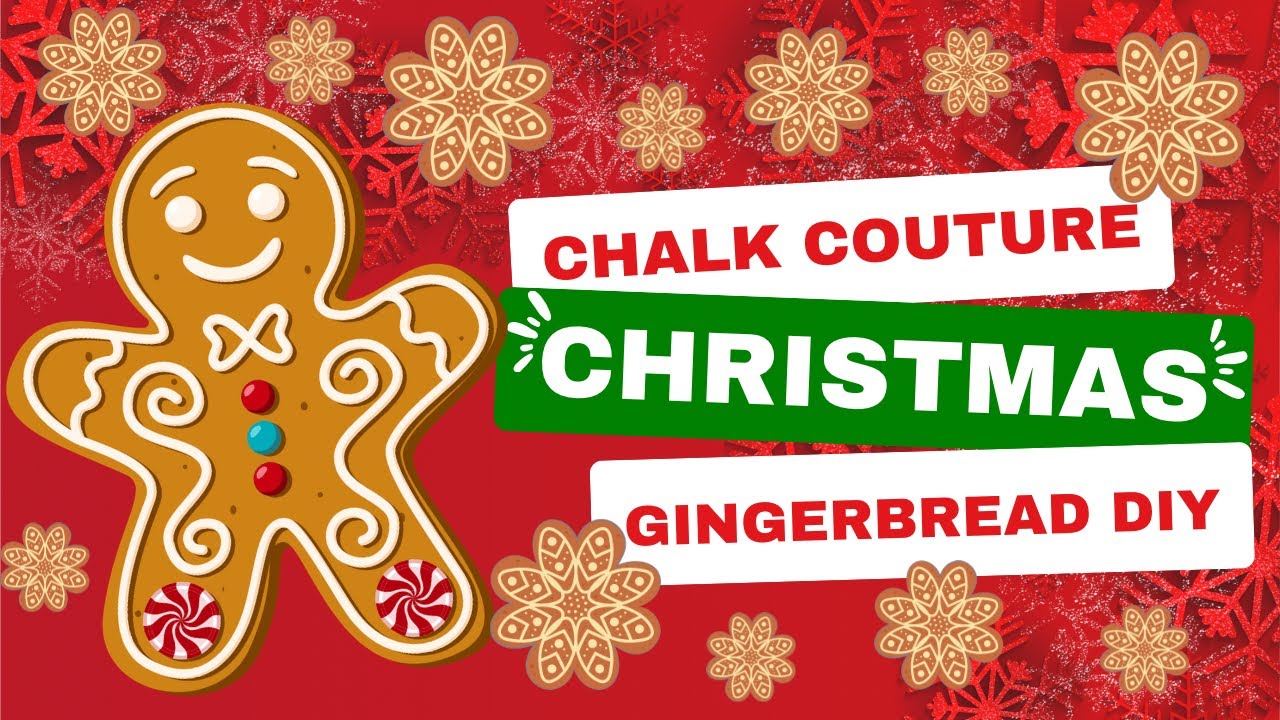 Gingerbread DIY Plaque ~ Chalk couture ~ Vlogmas Day 5 🎁 - YouTube