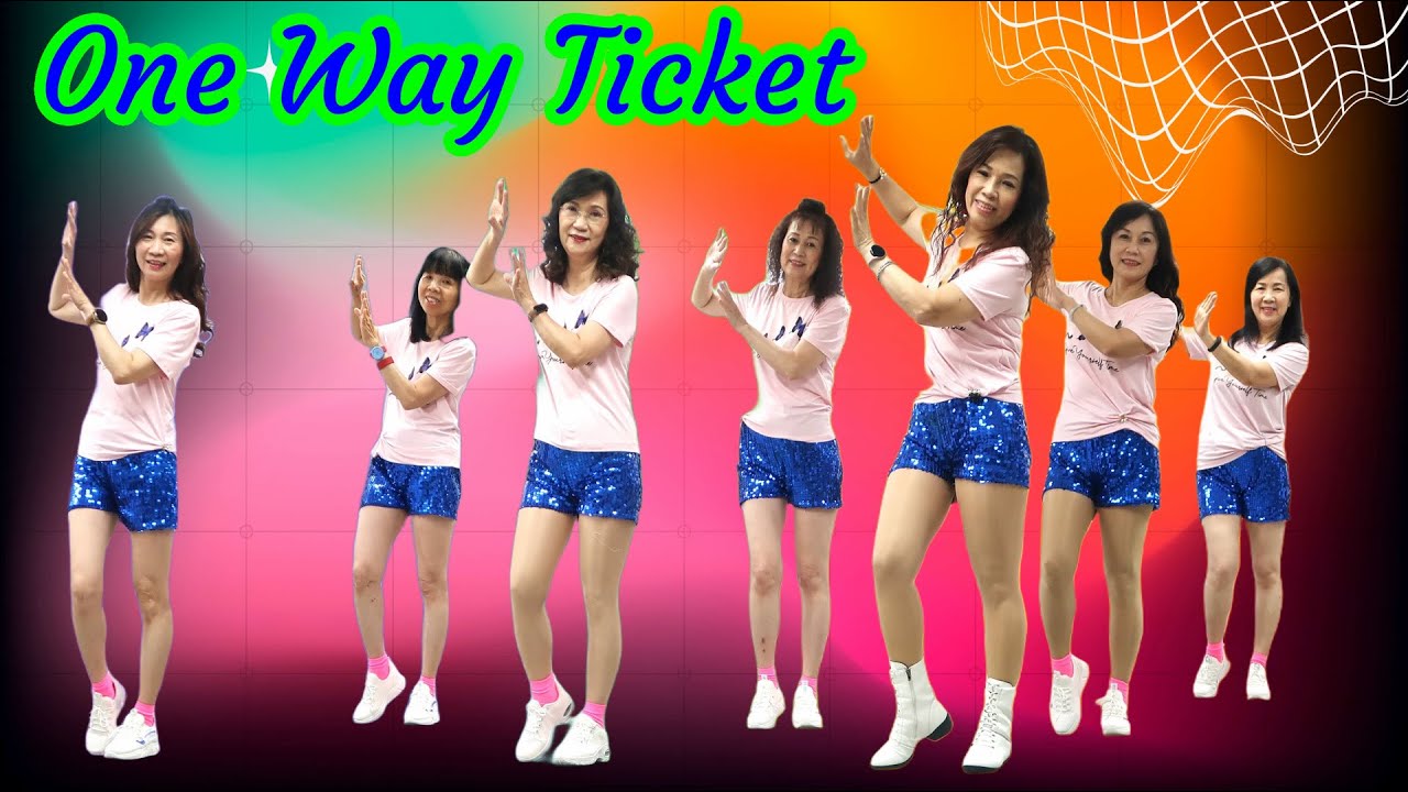 One Way Ticket Line Dance - YouTube