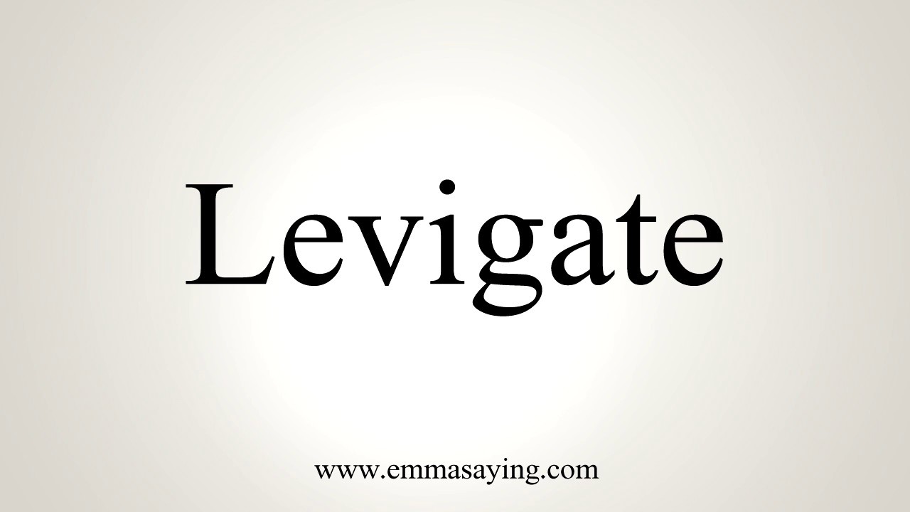 How To Pronounce Levigate - YouTube