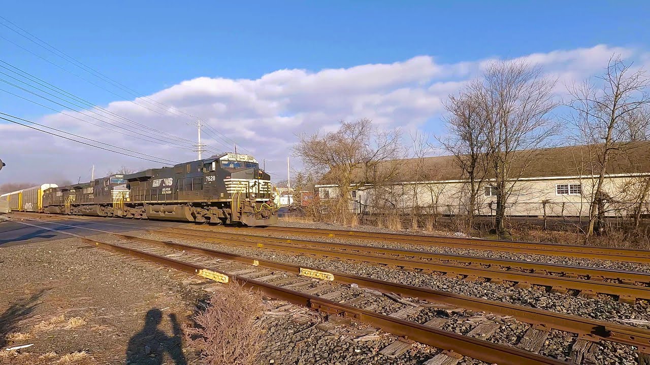 [4K] Lehigh Line- South Plainfield, NJ- Boring NS 24X with #7628 # ...