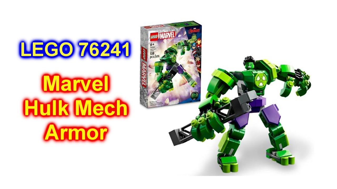 LEGO 76241 Marvel Hulk Mech Armor Unbox Speed Build - YouTube