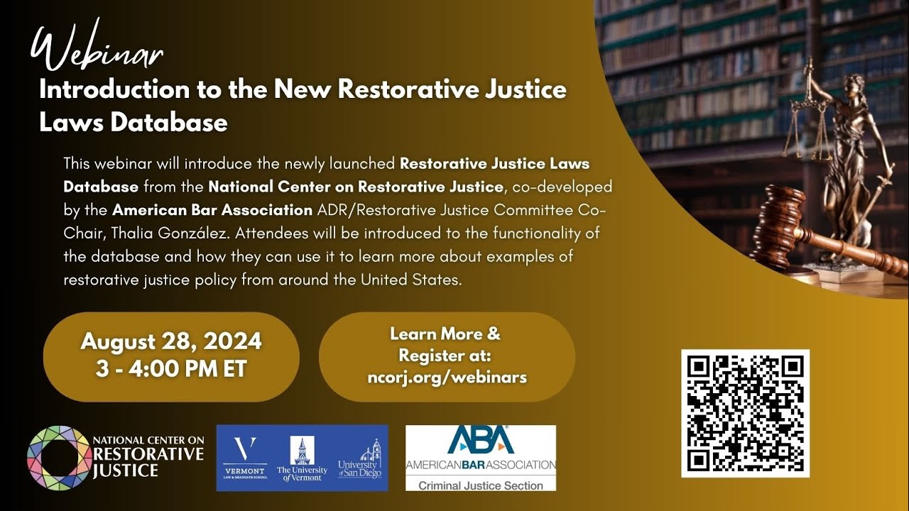 Introduction to Restorative Justice Laws Database - YouTube