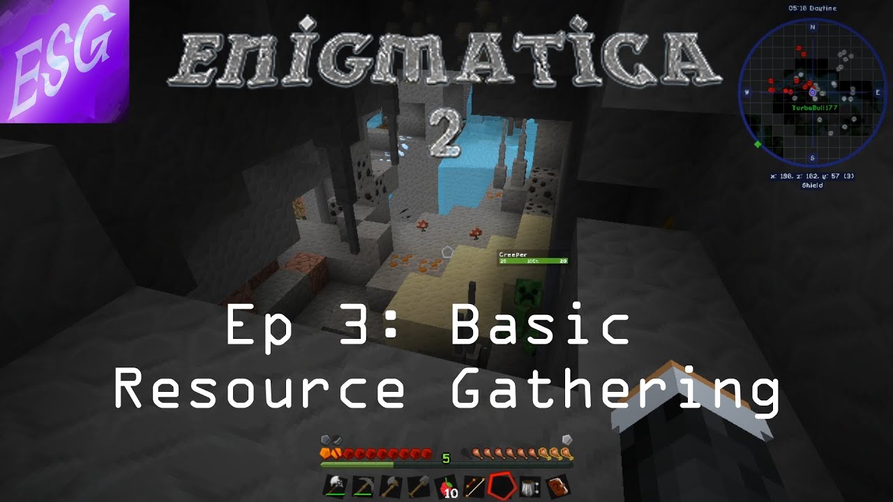 Minecraft Modpack Enigmatica 2 Ep 3: Basic Resource Gathering - YouTube