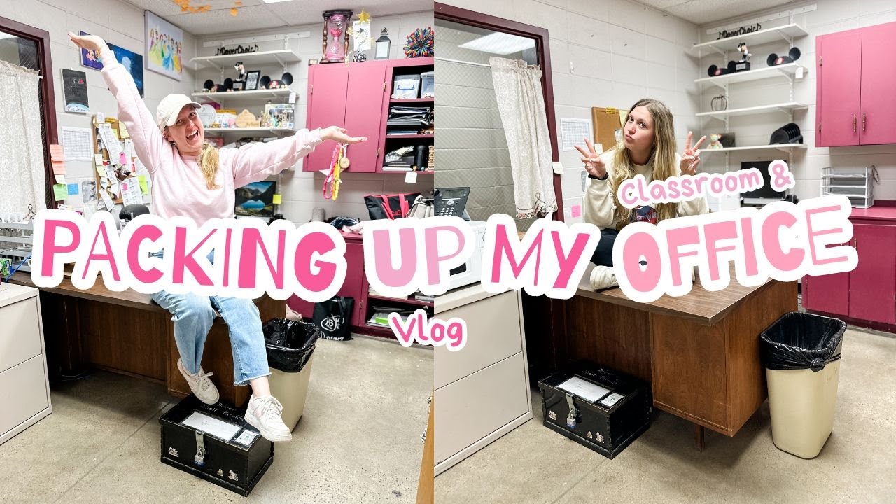Packing up my classroom and office vlog | Clean with me, Day in my life ...