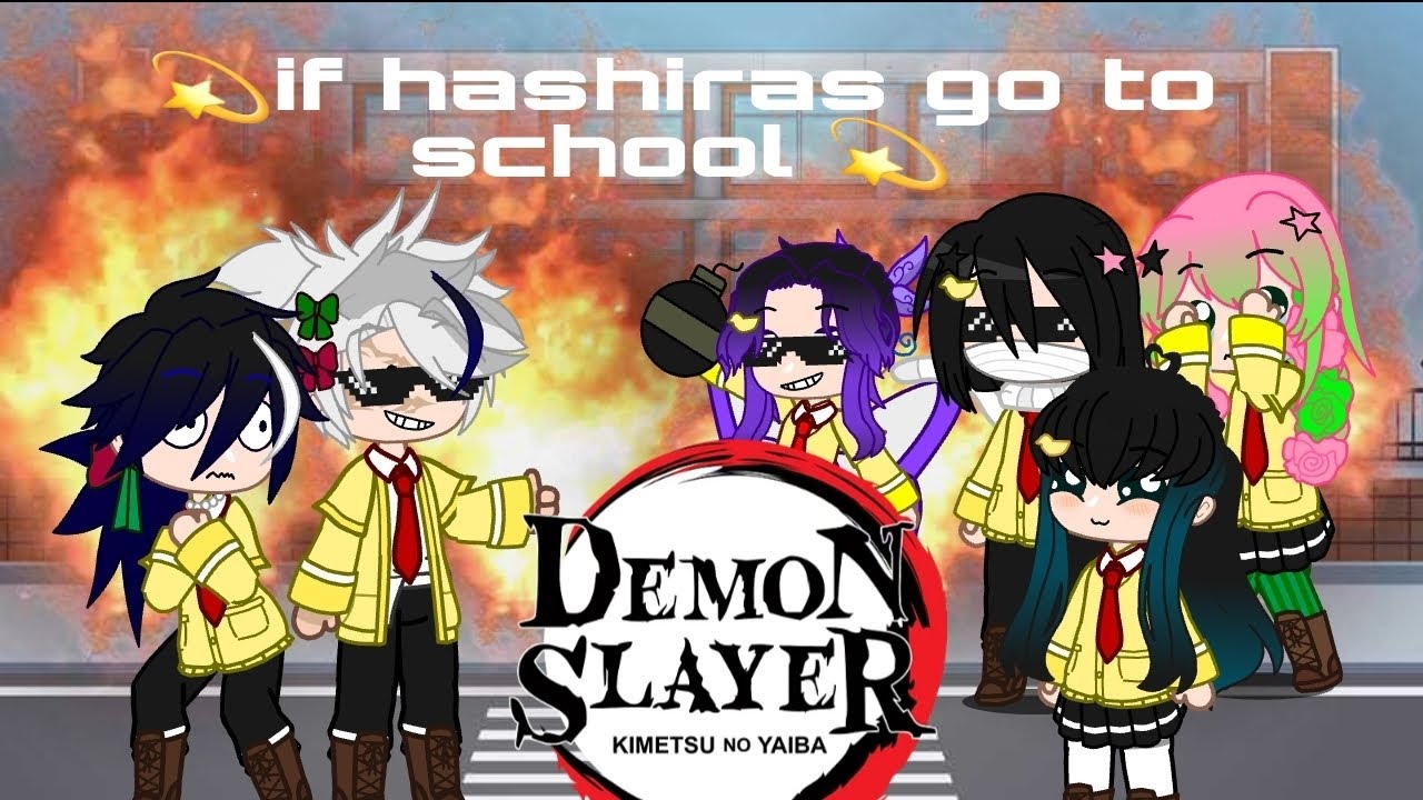 if hashiras go to school 🏫 (sanegiyuu , obamistu) #like #subscribe |pls ...