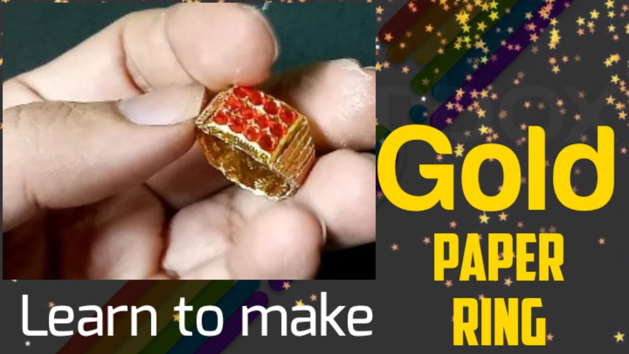 DIY- Gold Paper Ring - YouTube