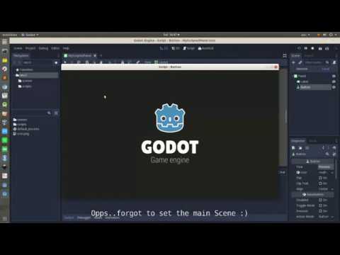 Godot - Basic Scripting a Button - YouTube