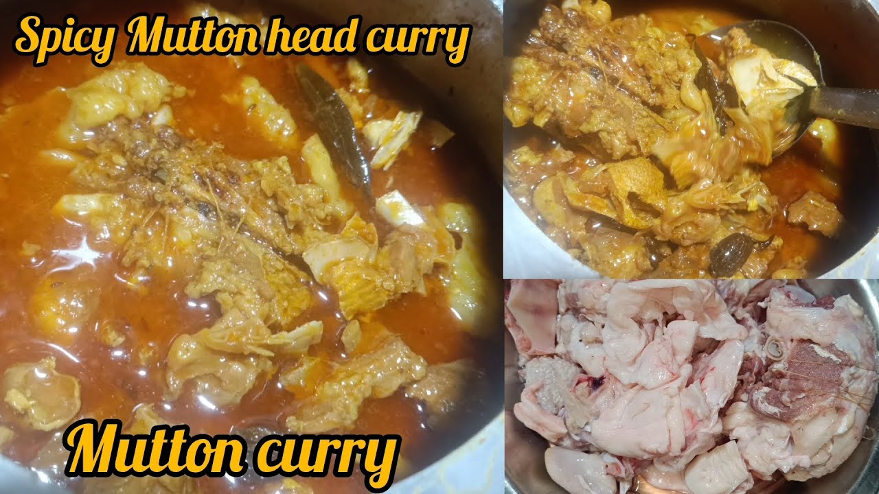Spicy Mutton head curry recipe l Mutton curry l #muttonheadcurry # ...