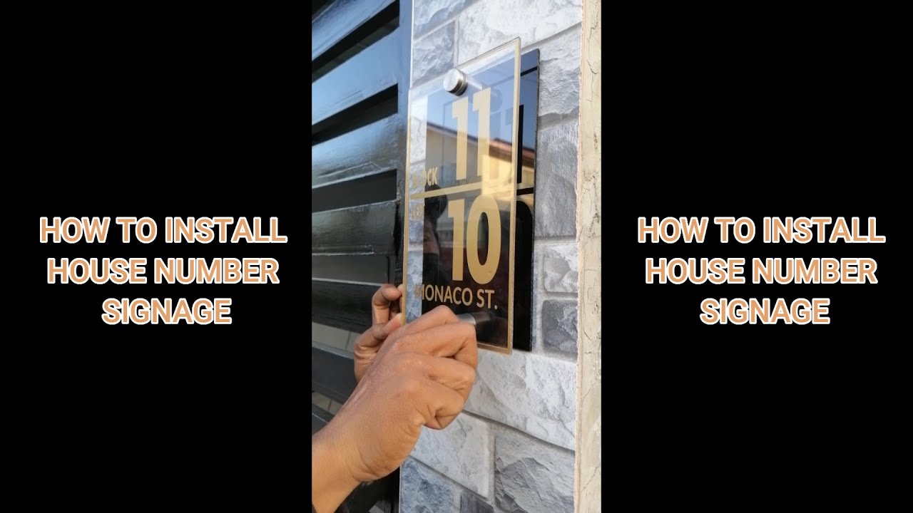 HOW TO INSTALL HOUSE NUMBER SIGNAGE... - YouTube