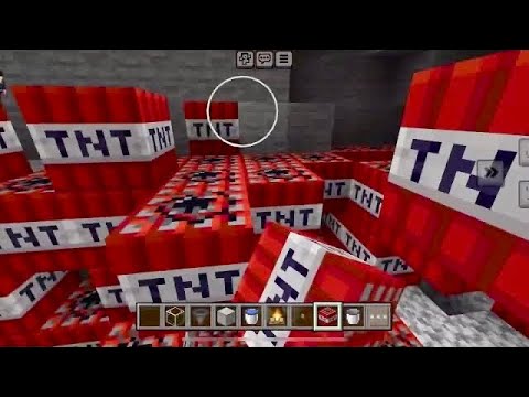 MINECRAFT IOS MOBILE GAMEPLAY| BLOW UP WHOLE CAVE BY PLACING TNT ALL OVER | CREATIVE MODE - YouTube