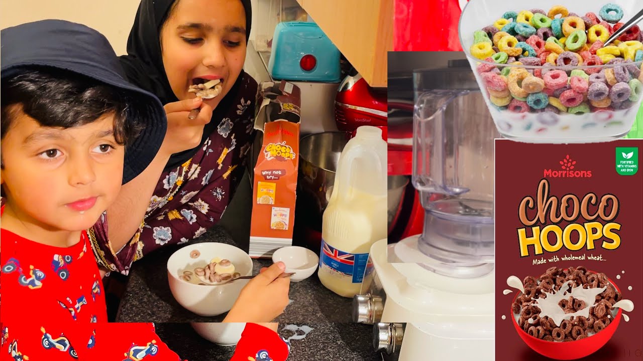 Choco Hoops Recipe, My breakfast/Snack trying with milk & Banana , WOW ...