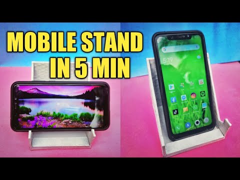 How to make mobile stand using cardboard | Mobile Holder | DIY ...