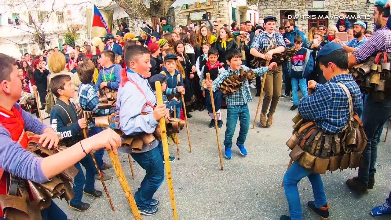 Οι Κουδουνάτοι και οι Κορδελάτοι στο Φιλώτι της Νάξου HD - YouTube
