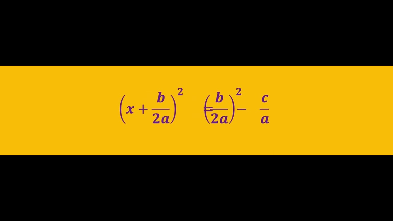 College Algebra: Deriving the Quadratic Formula, 10-16-22 - YouTube