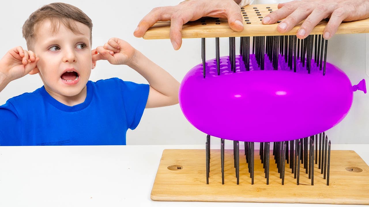 Balloon pop science experiments for kids - YouTube