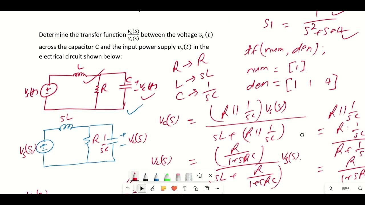 How to plot Transfer Function response of Electrical Circuit in MATLAB - YouTube