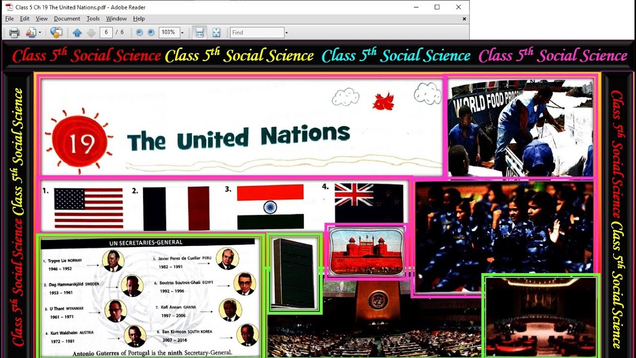 Class - 5 Chapter - 19 THE UNITED NATIONS Social Science - YouTube