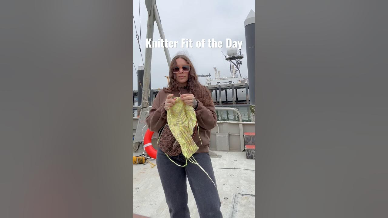 My outfit revolves around my current knit project #knitter - YouTube