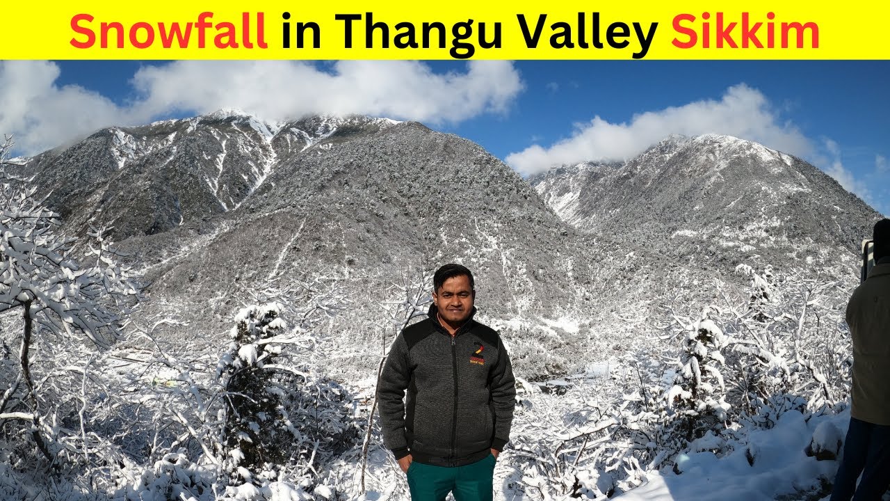 Snowfall in Thangu Valley Sikkim | Lachen to Thangu Valley Tour | Kala ...