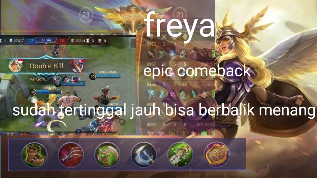 Freya Mobile Legend EPIC COMEBACKll 20 besar Top Lokal - YouTube