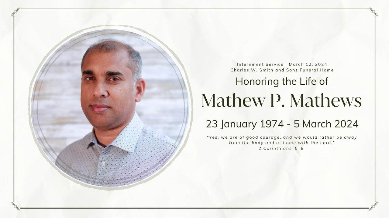MATHEW P. MATEWS (SABU - 50) INTERMENT SERVICE 3/12/2024 - YouTube