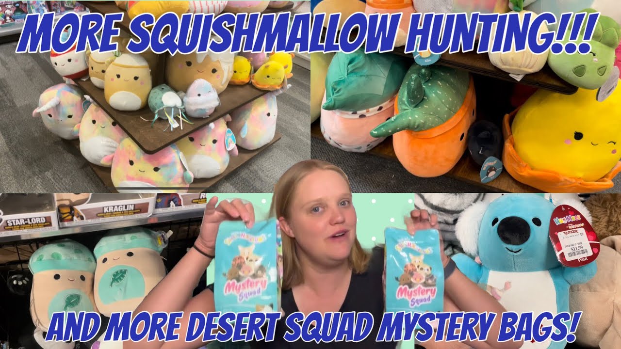 MORE SQUISHMALLOW HUNTING AND DESERT SQUAD MYSTERY BAGS!!!!! - YouTube
