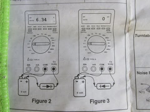 COMO PROBAR LOS DIODOS DE MICROONDAS CON PILA DE 9 V Y MULTIMITRO